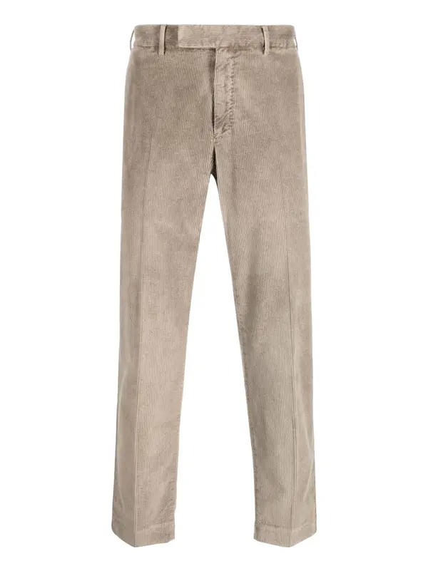PT TORINO Corduroy Straight-leg Trousers - Neutrals