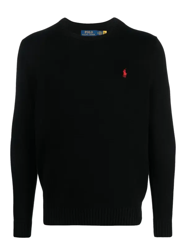 Ralph Lauren Logo-embroidered Jumper - Black
