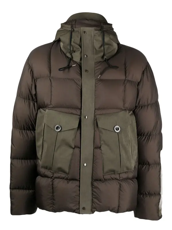TEN C Tempest Combo Down Jacket - Green