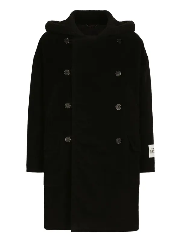 Dolce & Gabbana Double-breasted Cotton Coat - Black
