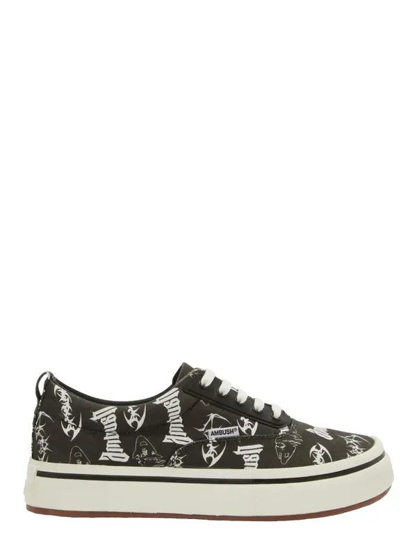 AMBUSH Logo-print Canvas Sneakers - Black