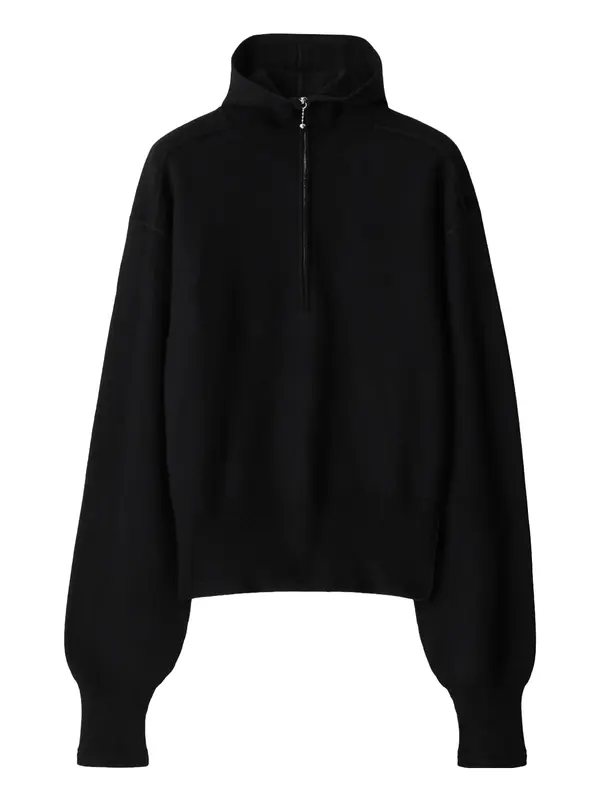Burberry Wool Half-zip Jumper - Black
