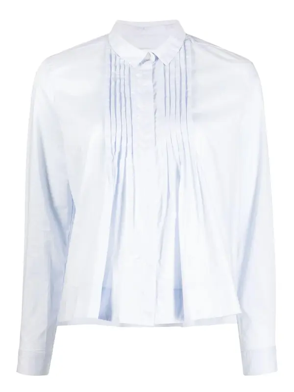 Bonpoint Pleated Cotton Shirt - Blue
