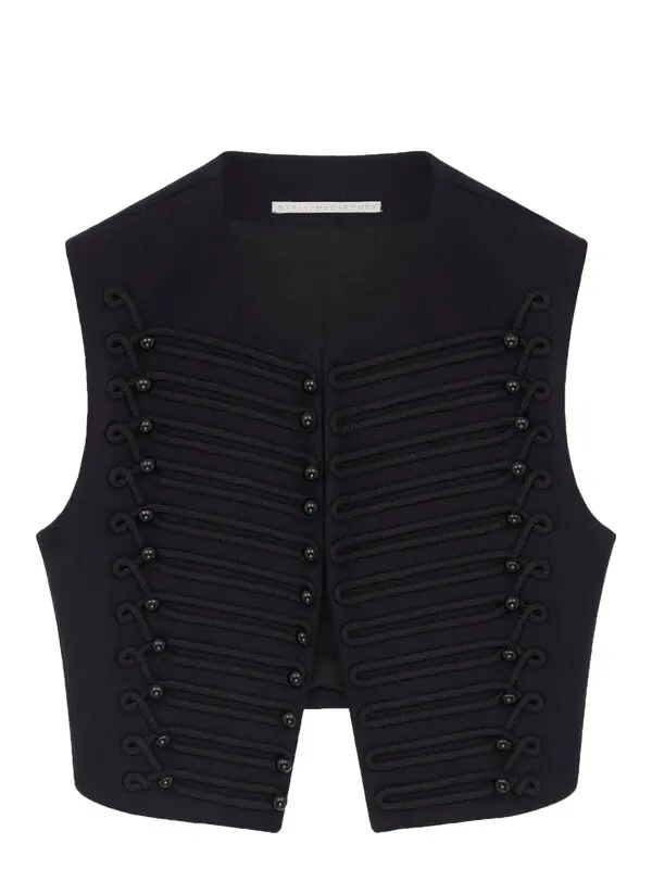 Stella McCartney Braided Cropped Waistcoat - Black