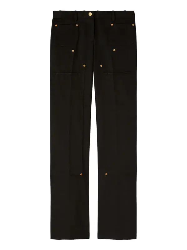 Palm Angels Straight-leg Cargo Trousers - Black