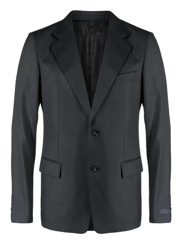 LANVIN Notched-lapel Single-breasted Blazer - Grey