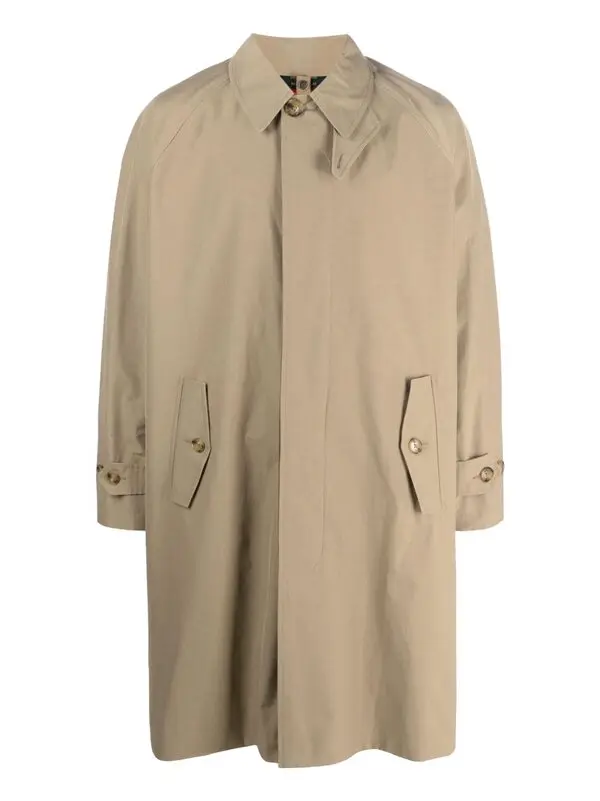 BARACUTA Concealed-fastening Cotton Trench Coat - Neutrals