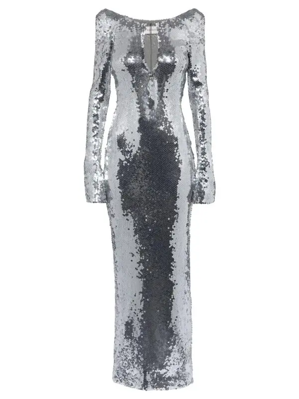 16Arlington Solare Sequin-embellished Dress - Silver