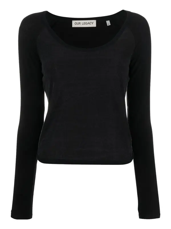 Our Legacy Lyocell-blend Knitted Top - Black