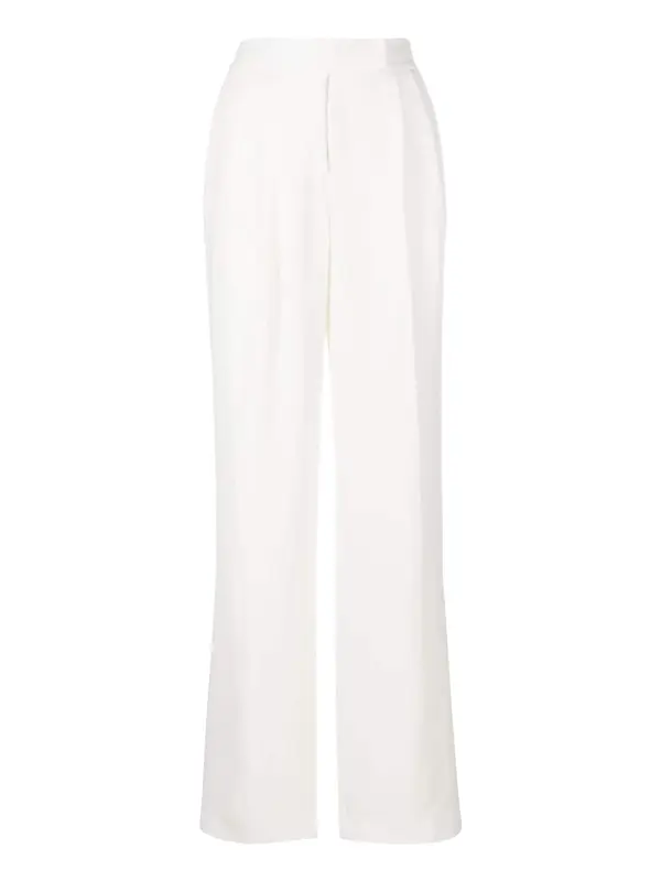 TOM FORD Pleat-detail Straight-leg Trousers - White
