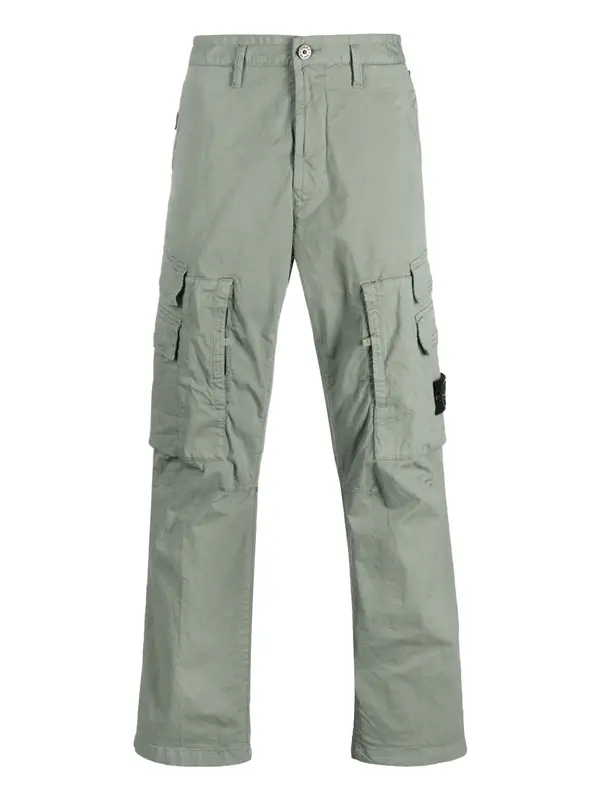 Stone Island Straight-leg Cargo Trousers - Green