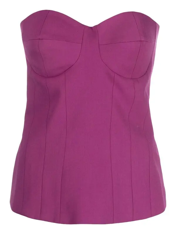 Federica Tosi Strapless Bustier Top - Purple