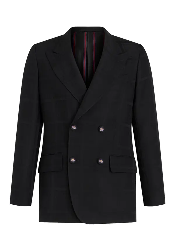 Etro Wool Double-breast Jacket - Black