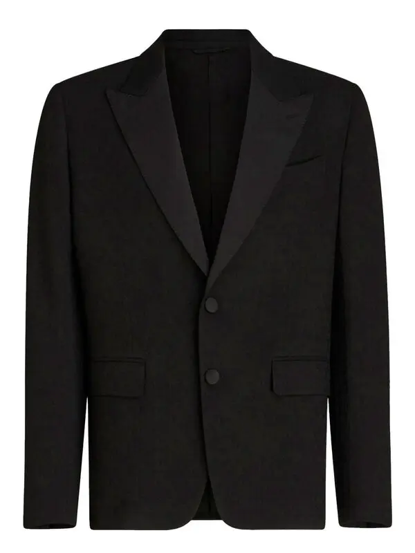 Etro Patterned-jacquard Evening Blazer - Black