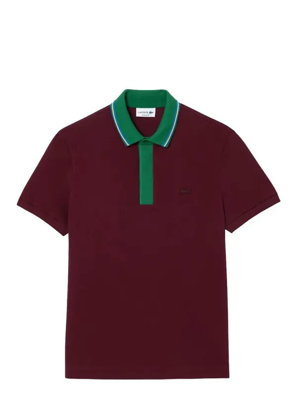 Lacoste Regular Fit Tipped Cotton Piqué Polo - Yup Zin