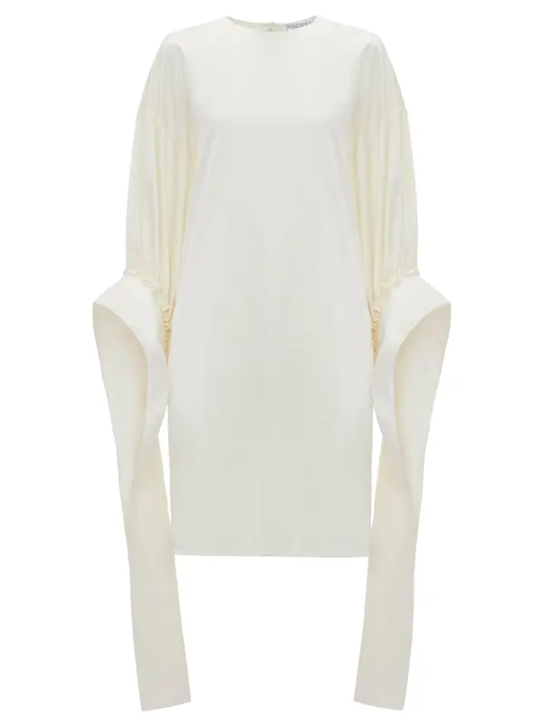 JW Anderson Tab-trim Satin Minidress - White