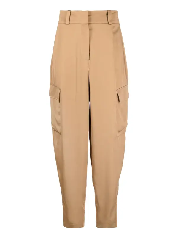 JOSEPH High-waisted Cargo Trousers - Neutrals