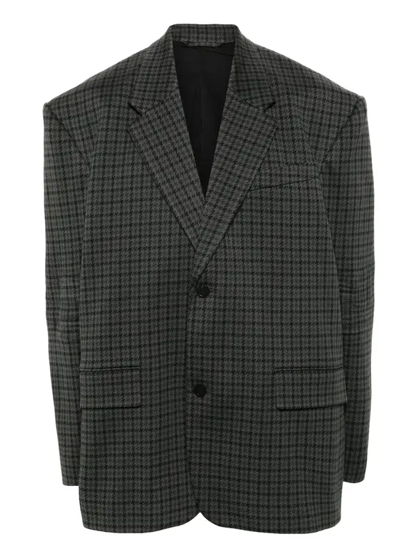 Balenciaga Houndstooth Blazer - Grey