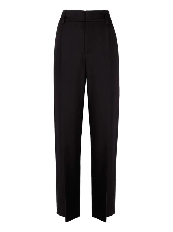 Vince High-waisted Wide-leg Trousers - Black