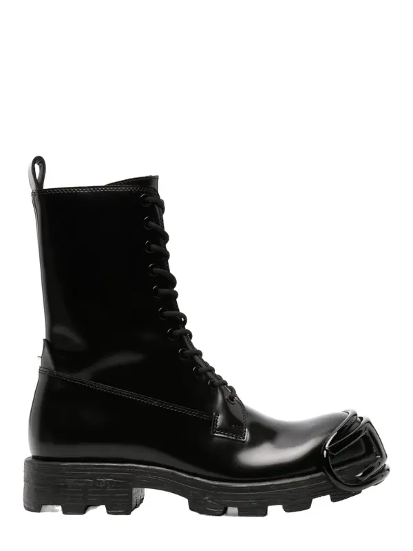 Diesel D-hammer D Lace-up Leather Boots - Black