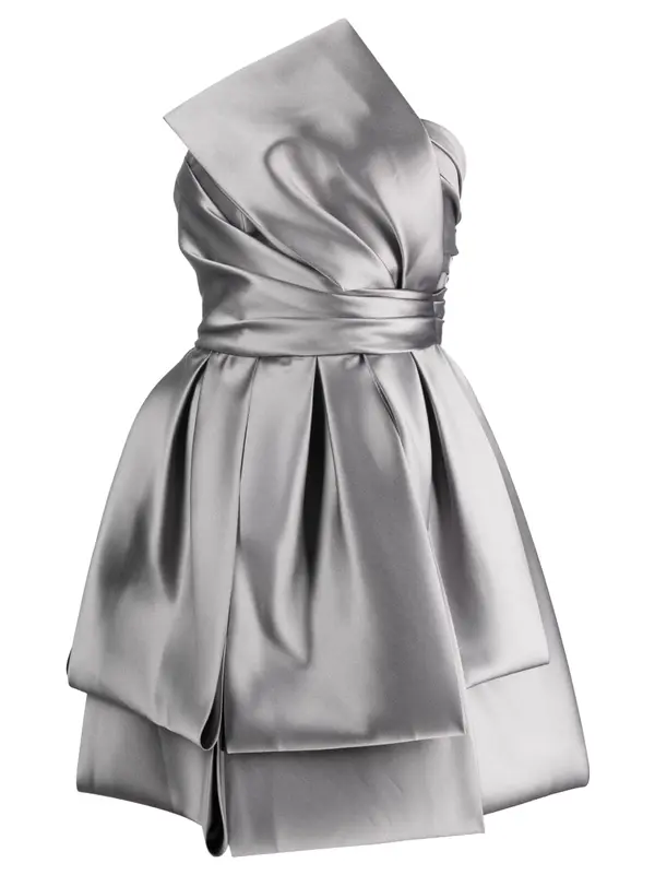 Alberta Ferretti Off-shoulder Minidress - Grey