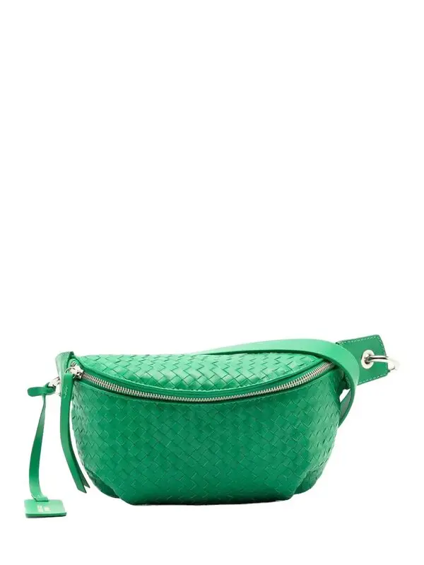 STUDIO CHOFAKIAN Orsay Interwoven Leather Belt Bag - Green