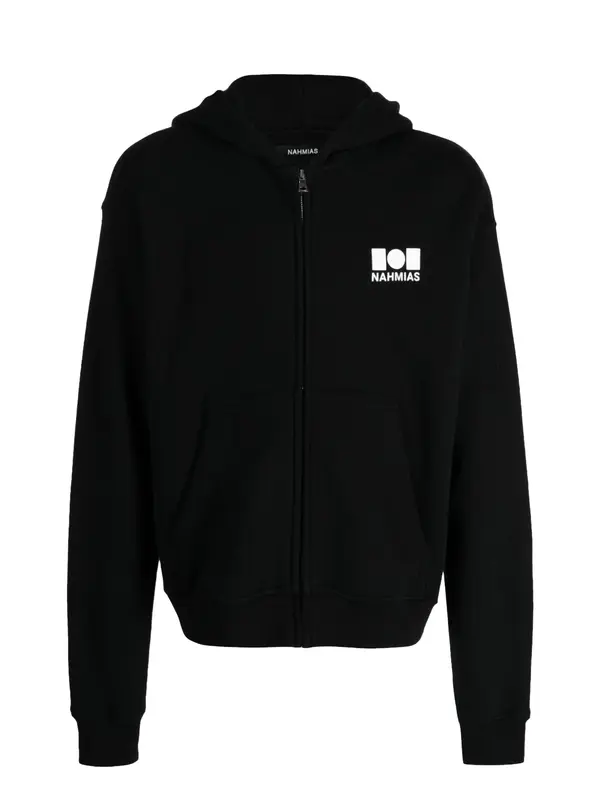 NAHMIAS Logo-print Cotton Hoodie - Black