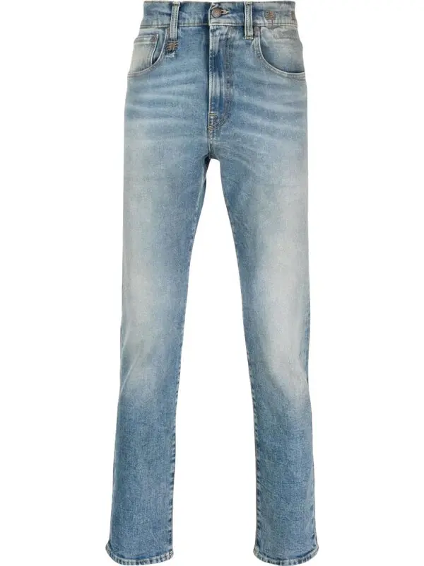 R13 Slim-fit Stonewashed Jeans - Blue