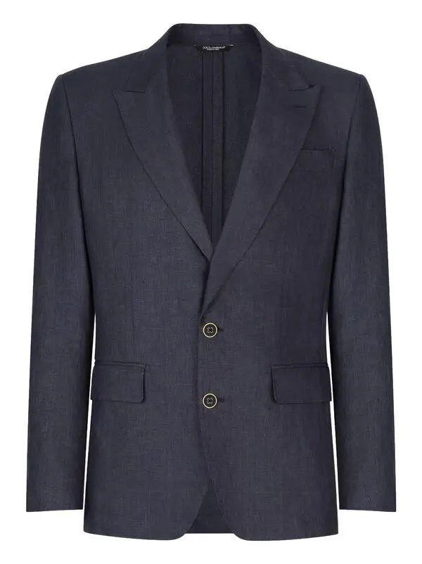 Dolce & Gabbana Linen Sicilia-fit Jacket - Blue