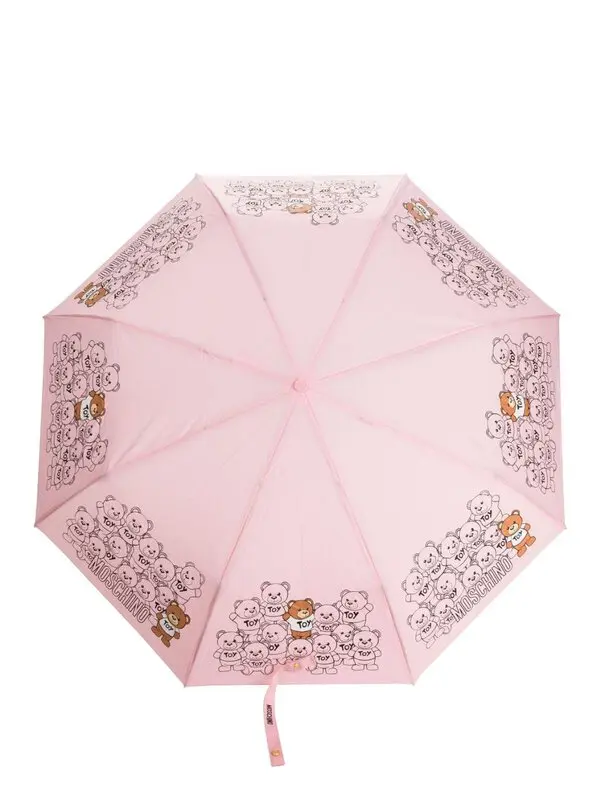 Moschino Teddy Bear-print Umbrella - Pink