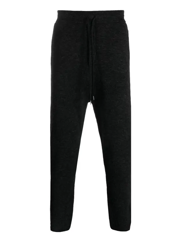 Isabel Benenato Drawstring Drop-crotch Track Pants - Black