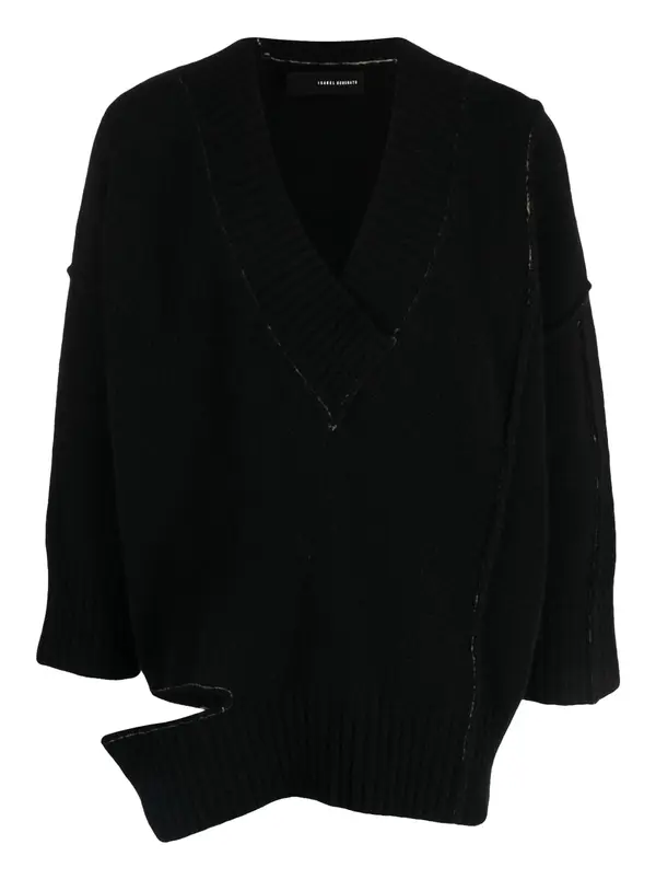 Isabel Benenato Cut-out Jumper - Black