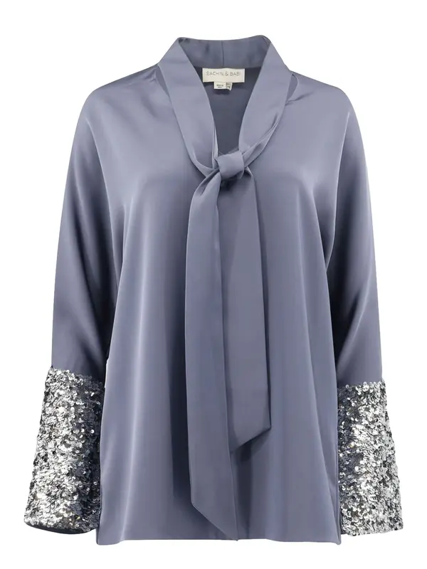 Sachin & Babi Reid Sequin-embellished Top - Grey