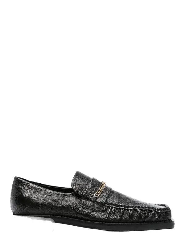 Martine Rose Chain-detail Leather Loafers - Black