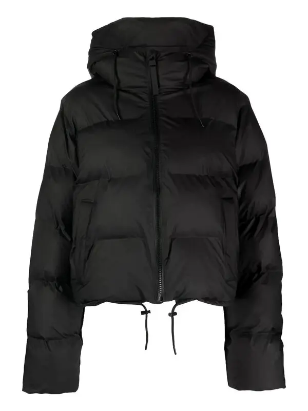 Rains Alta Hooded Puffer Jacket - Black