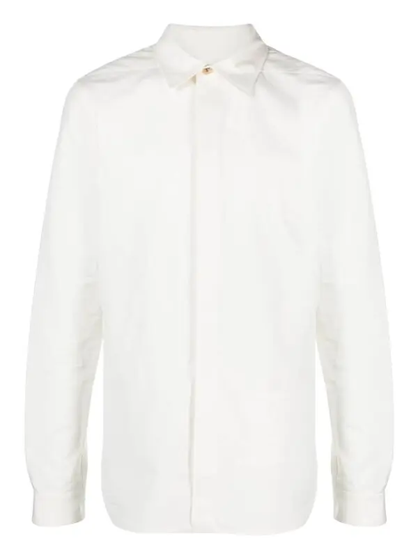 Rick Owens Cotton Long-sleeve Shirt - White