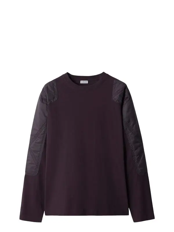Burberry Panelled Cotton Sweatshirt - Purple