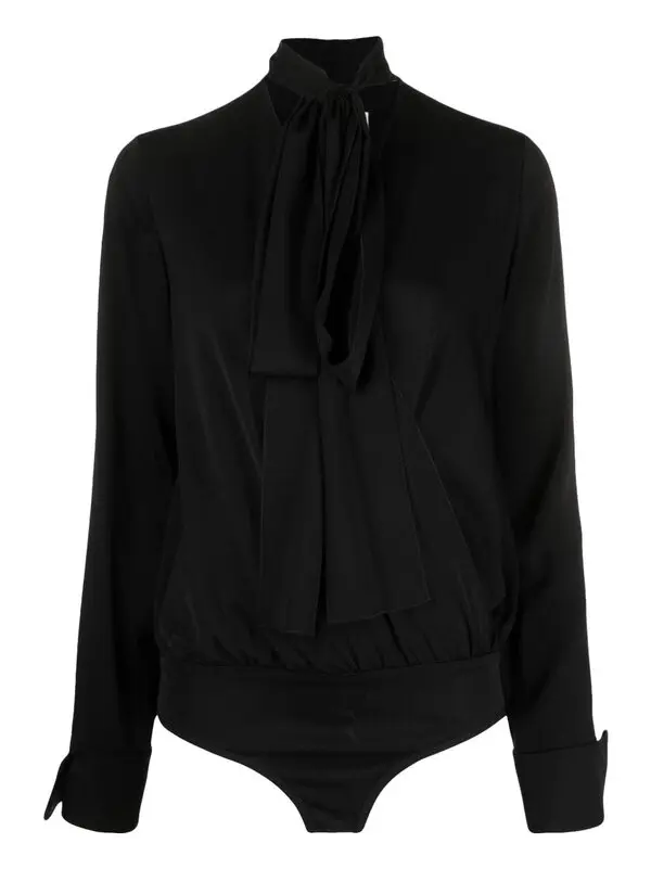 Sportmax Bow-detail Bodysuit - Black