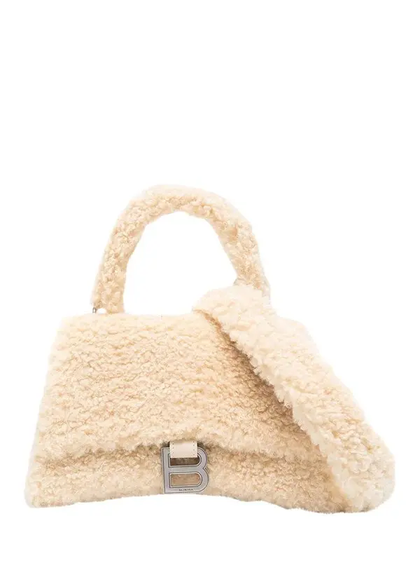 Balenciaga Small Hourglass Top Handle Bag - Tan