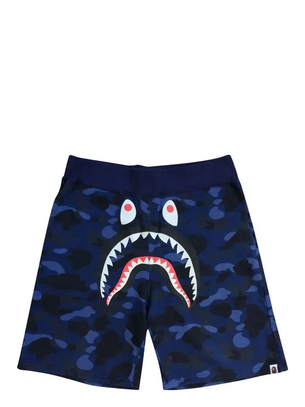 BAPE Camo Shark Sweat Shorts - Blue