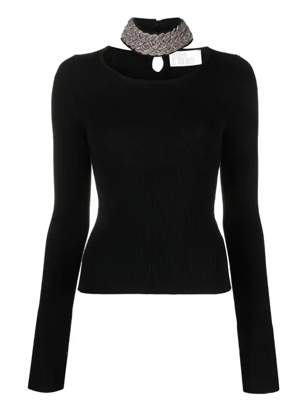 Giuseppe Di Morabito Crystal-embellished Knit Jumper - Black