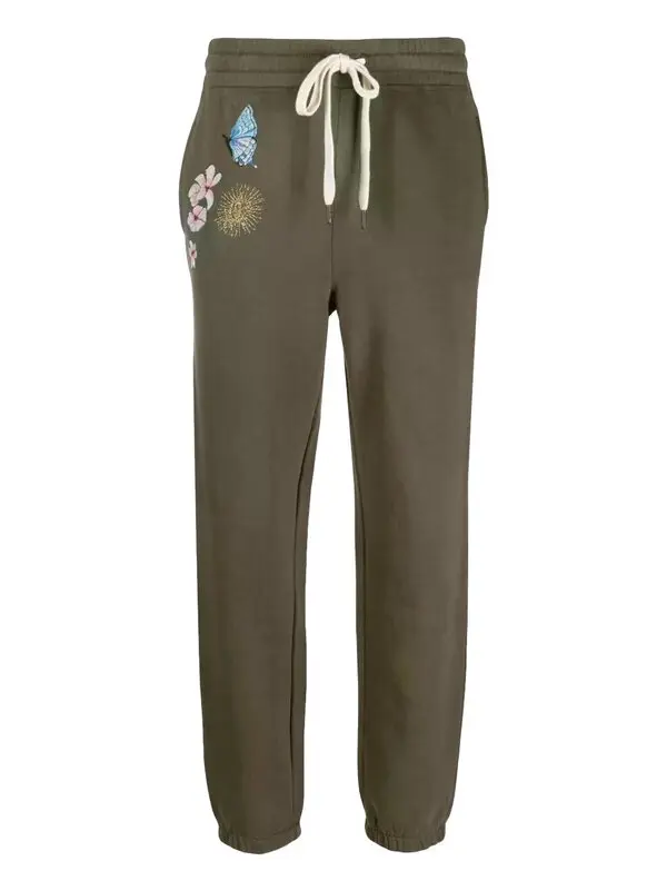 Zadig&Voltaire Floral-embroidered Jersey Track Pants - Green