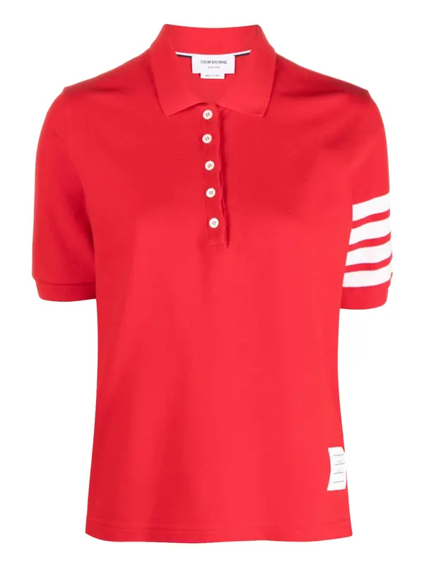 Thom Browne 4-bar Stripe 2003-print Polo Shirt - Red