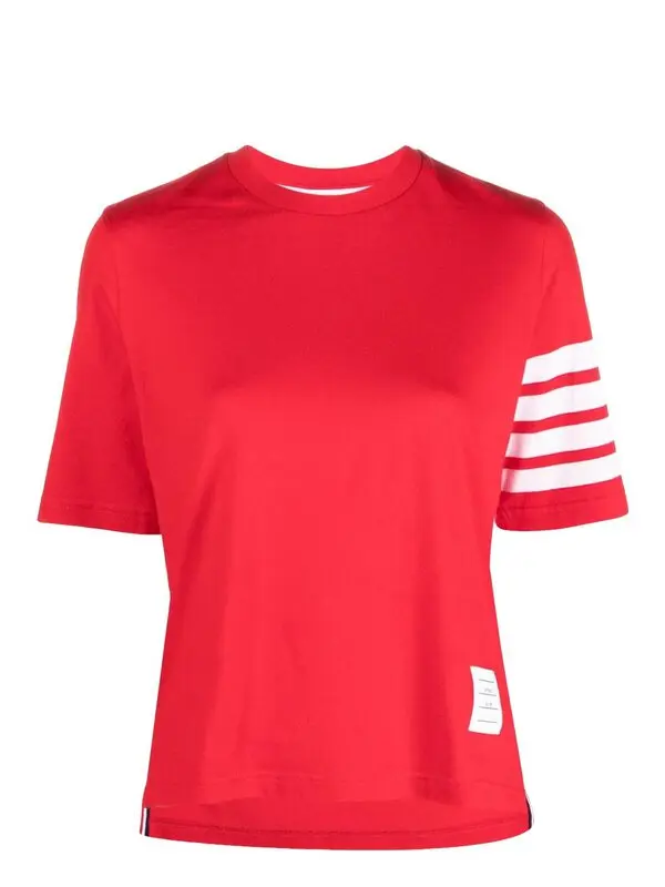 Thom Browne 4-bar Stripe 2003-print T-shirt - Red