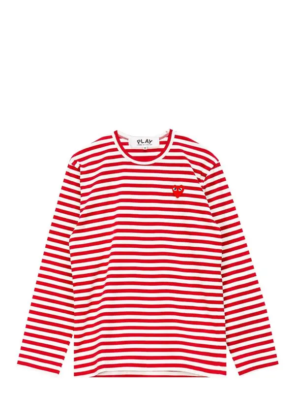 Play Comme Des Garcon Striped T-shirt - Red
