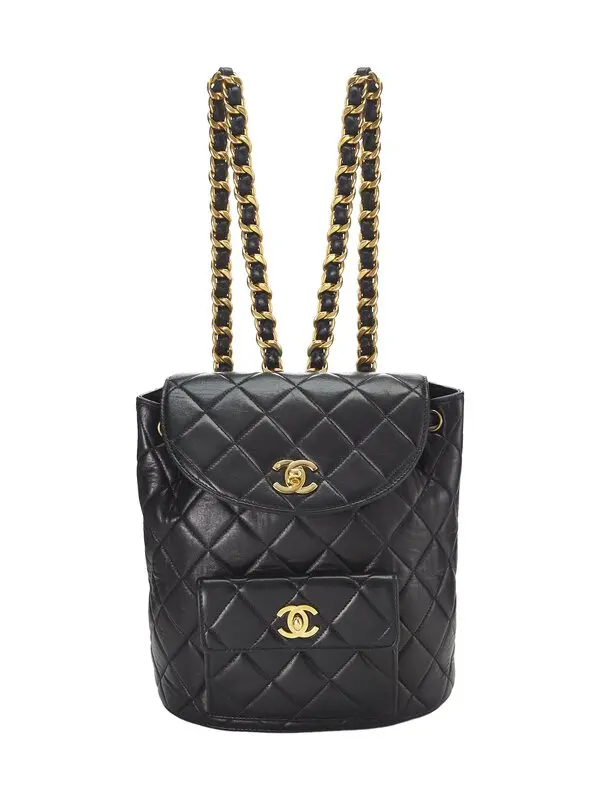 Chanel Quilted Lambskin Classic Backpack - Black
