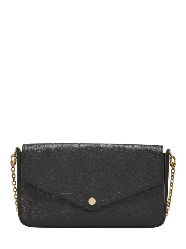 LOUIS VUITTON Monogram Empreinte Pochette Félicie - Black