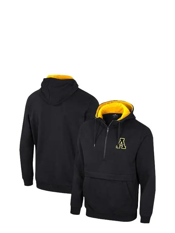 COLOSSEUM Appalachian State Mountaineers Team Half-zip Pullover Hoodie By - Black