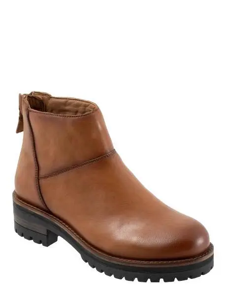 Softwalk Elmhurst Leather Bootie - Luggage