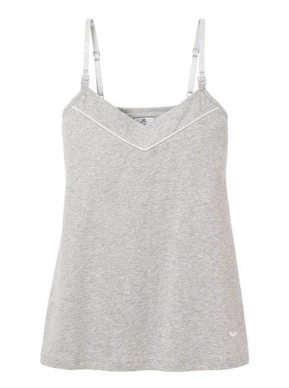 PETITE PLUME Luxe Pima Cotton Maternity Tank - Heather Grey